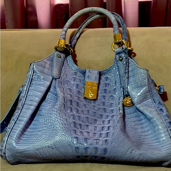 Brahmin | Bags | Brahmin Purse Elisa Melbourn Periwinkle Blue Large ...